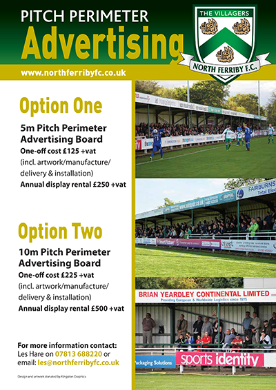 Ground Advertising - North Ferriby Football Club